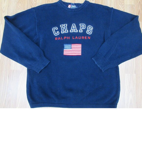 Ralph Lauren | Sweaters | Vtg 20 Chaps Ralph Lauren 100 Cotton Sweater ...